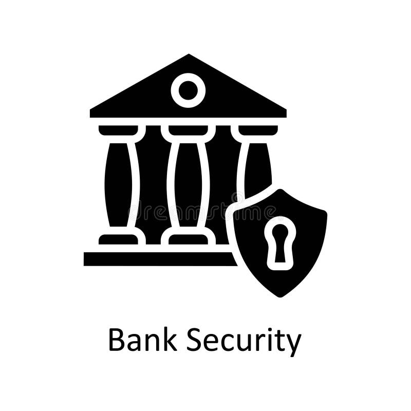Bank Security Vector Solid Icon Style Illustration. EPS 10 File Stock ...
