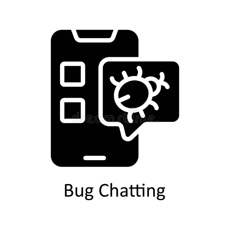 Bug Chatting Vector Solid Icon Style Illustration. EPS 10 File Stock ...