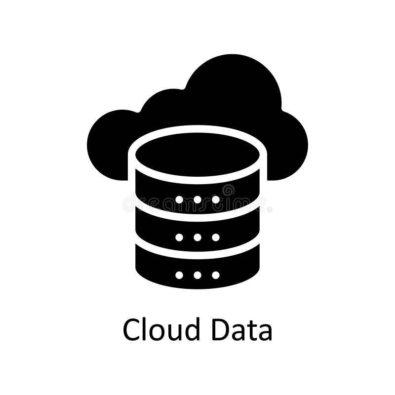 Cloud Data Vector Solid Icon Style Illustration. EPS 10 File Stock Vector - Illustration of sign ...