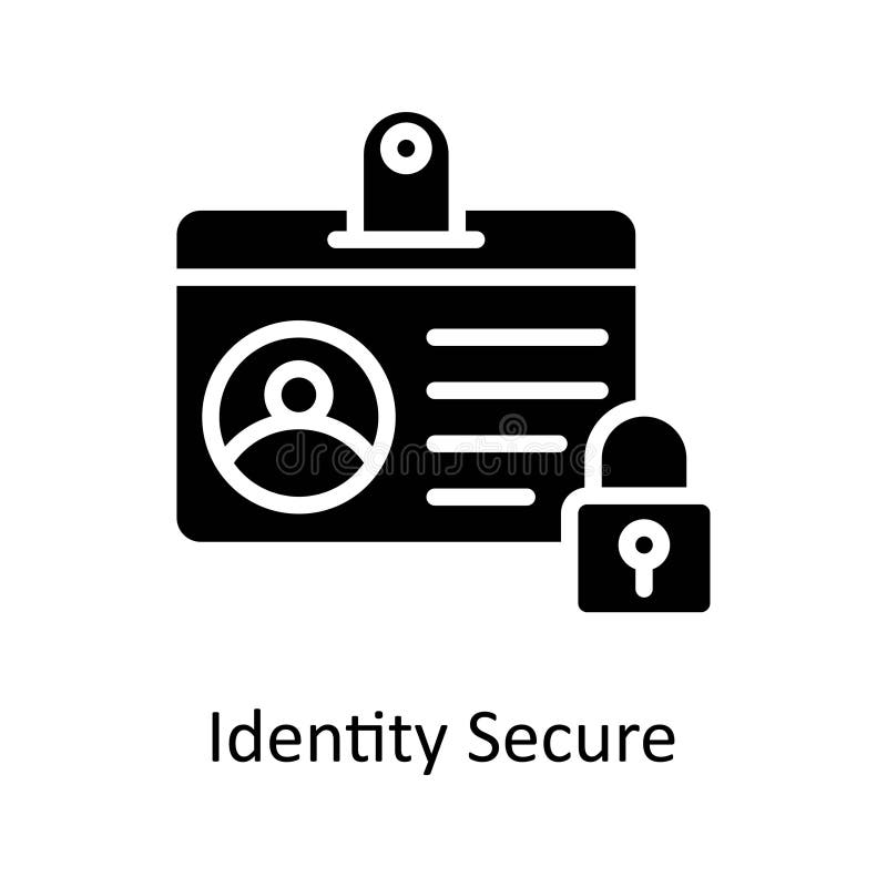 Identity Secure Vector Solid Icon Style Illustration. EPS 10 File Stock ...
