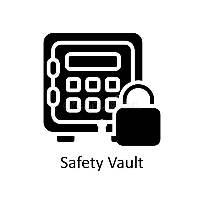 Safety Vault Vector Solid Icon Style Illustration. EPS 10 File Stock ...