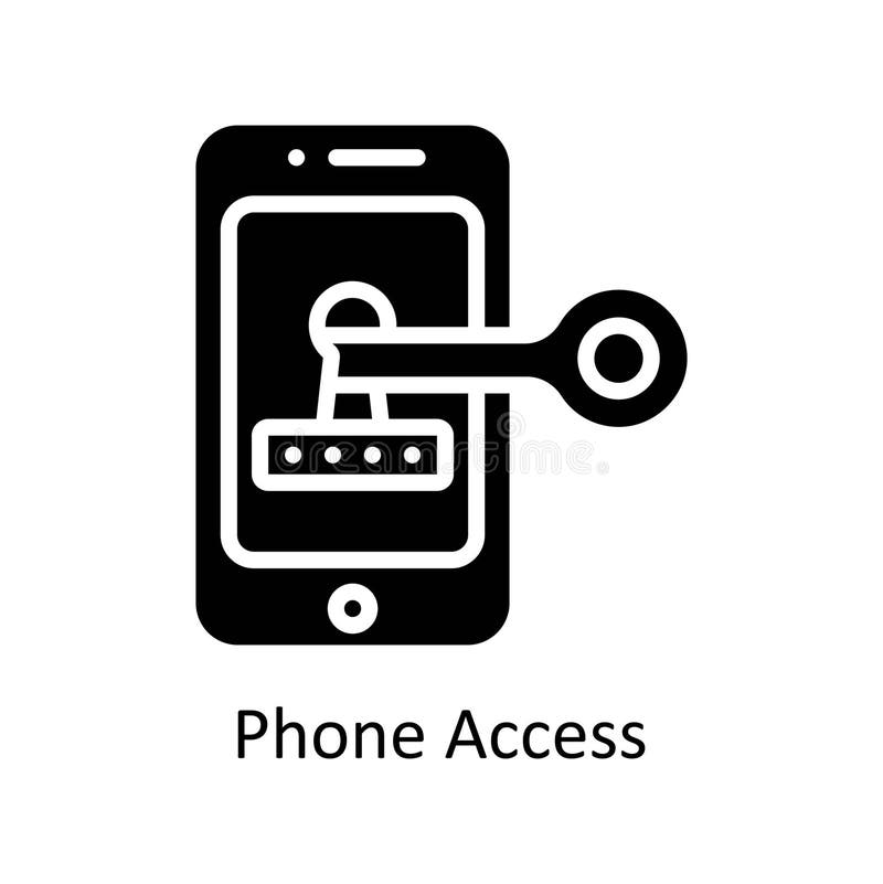 Phone Access Vector Solid Icon Style Illustration. EPS 10 File Stock ...
