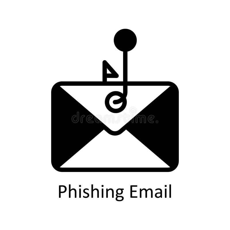 Phishing Email Vector Solid Icon Style Illustration. EPS 10 File Stock ...
