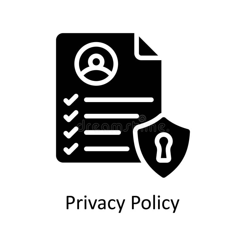 Privacy Policy Vector Solid Icon Style Illustration. EPS 10 File Stock ...
