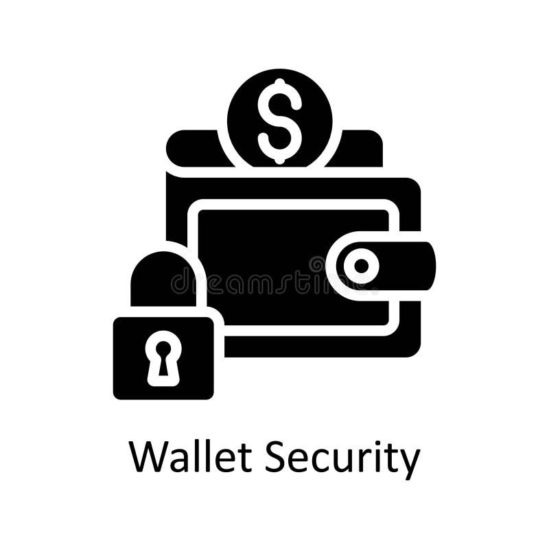 Wallet Security Vector Solid Icon Style Illustration. EPS 10 File Stock ...