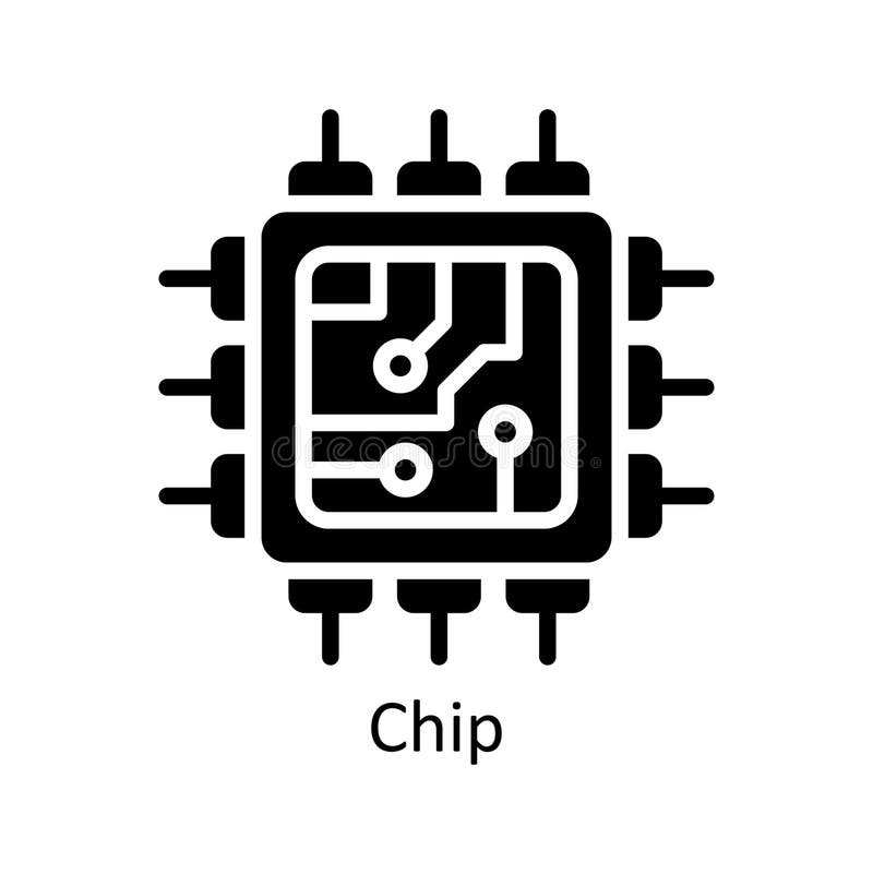 Chip Vector Solid Icon Style Illustration. EPS 10 File Stock ...