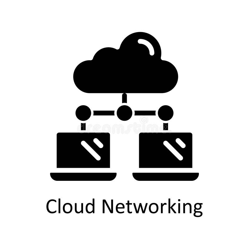 Cloud Networking Vector Solid Icon Style Illustration. EPS 10 File Stock Vector - Illustration ...