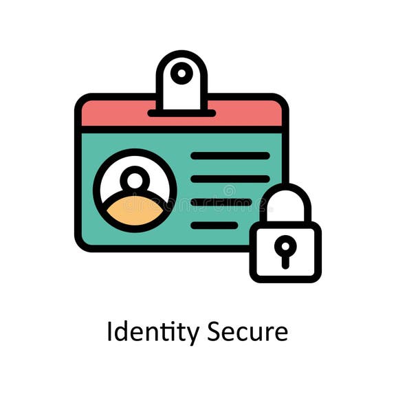 Identity Secure Vector Filled Outline Icon Style Illustration. EPS 10 ...