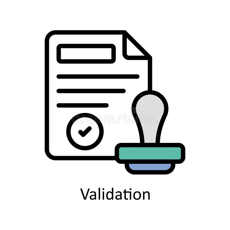 Validation Vector Filled Outline Icon Style Illustration. EPS 10 File ...
