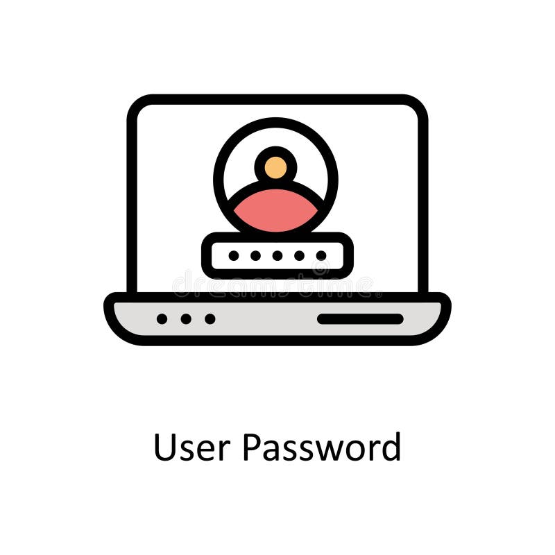 User Password Vector Filled Outline Icon Style Illustration. EPS 10 ...