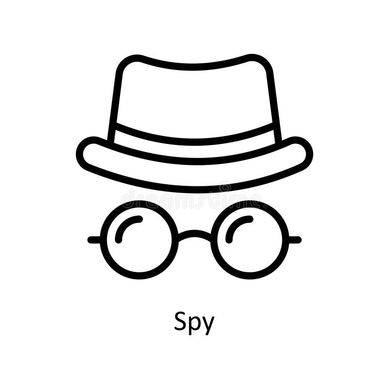 SPY Vector Outline Icon Style Illustration. EPS 10 File Stock Vector ...