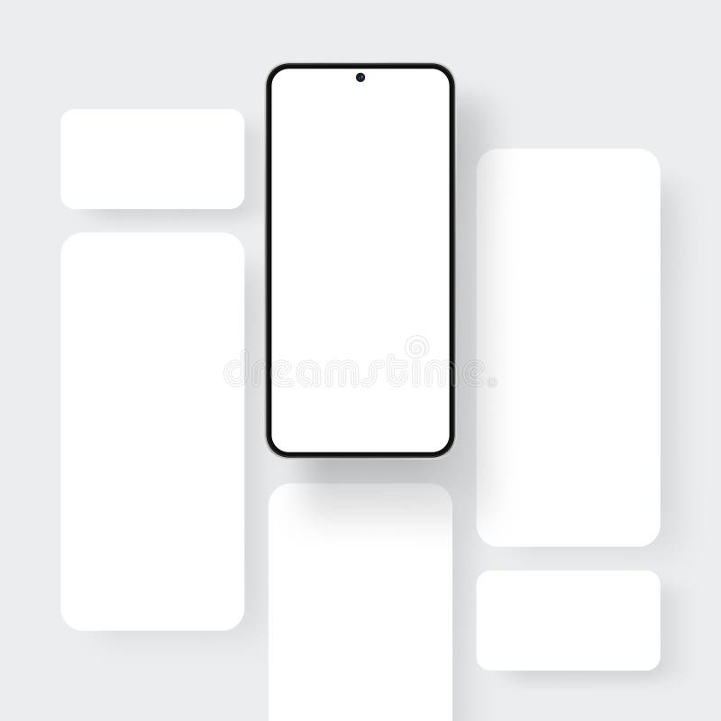 Smartphone with Blank Mobile App Screens for Showcase Your Ui Designs ...