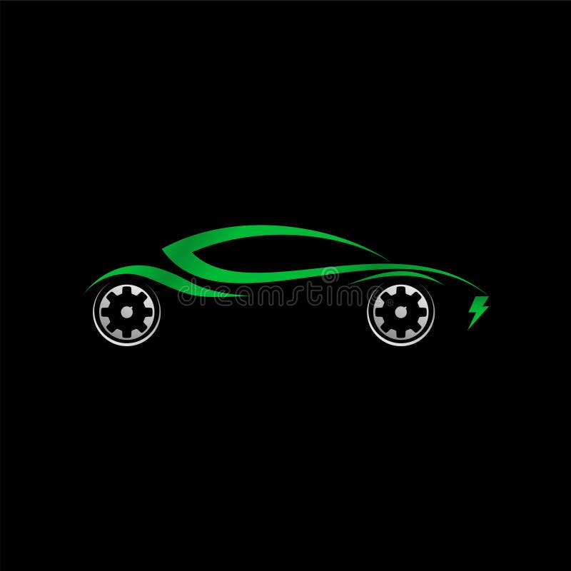 Vector Stock Line Art Sport Car Side Thunder. Related To Automotive ...