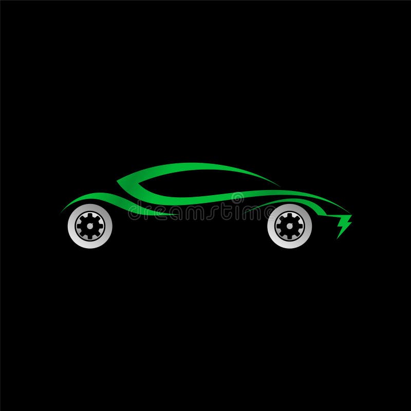 Vector Line Art Sport Car Side Thunder. Related To Automotive Fast ...