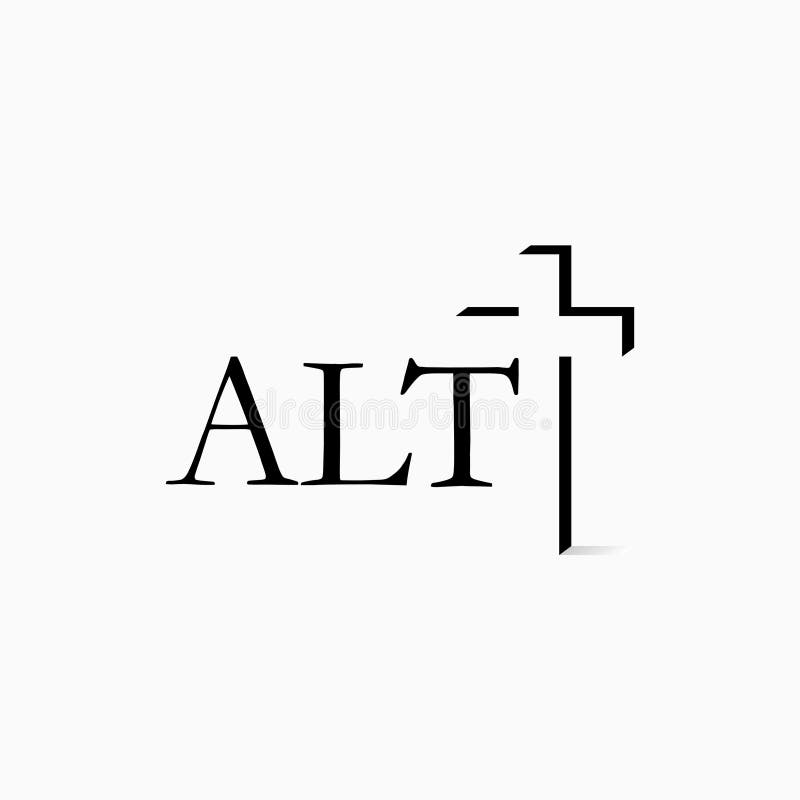 Initial Letter Alt Cross Church Cutting Negative Space Shadow Related ...