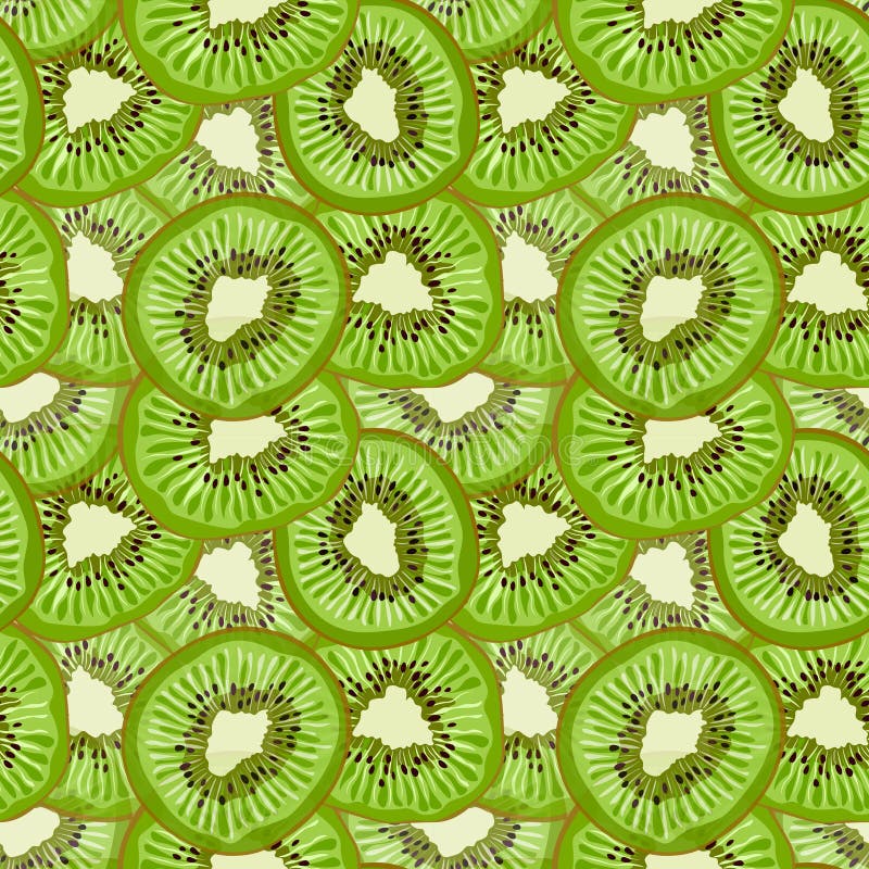 Vector Seamless Pattern from Kiwi Slices. Stock Vector - Illustration ...