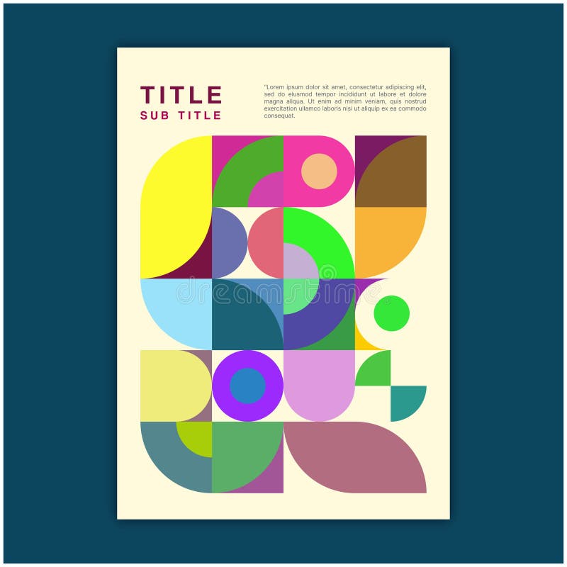 Simple Colourful Abstract Basic Shape Cover Design for Book Covers ...