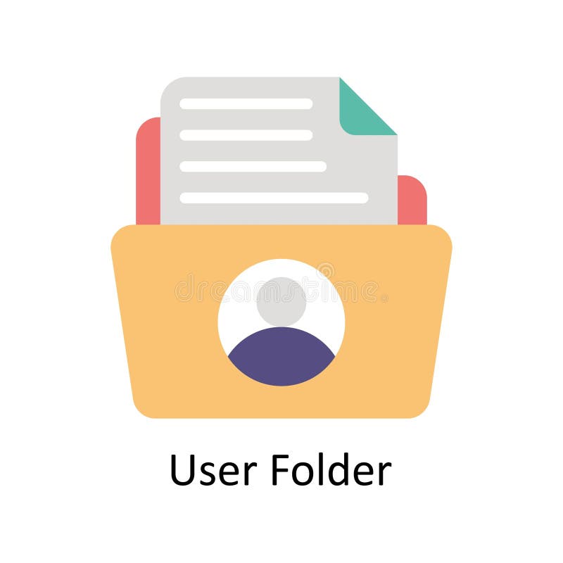 User Folder Vector Flat Icon Style Illustration. EPS 10 File Stock ...