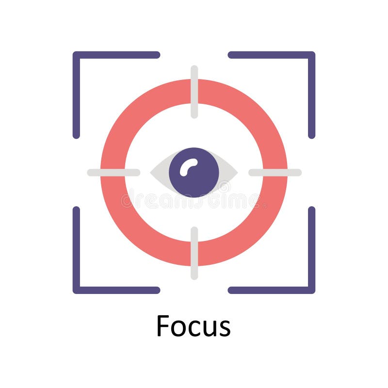 Focus Vector Flat Icon Style Illustration. EPS 10 File Stock Vector ...