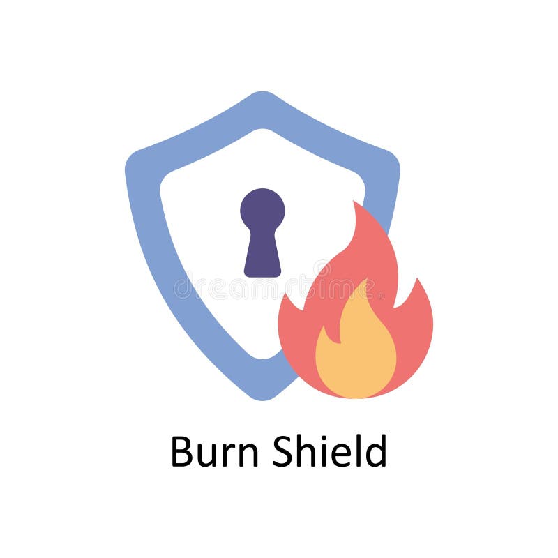 Burn Shield Vector Flat Icon Style Illustration. EPS 10 File Stock ...