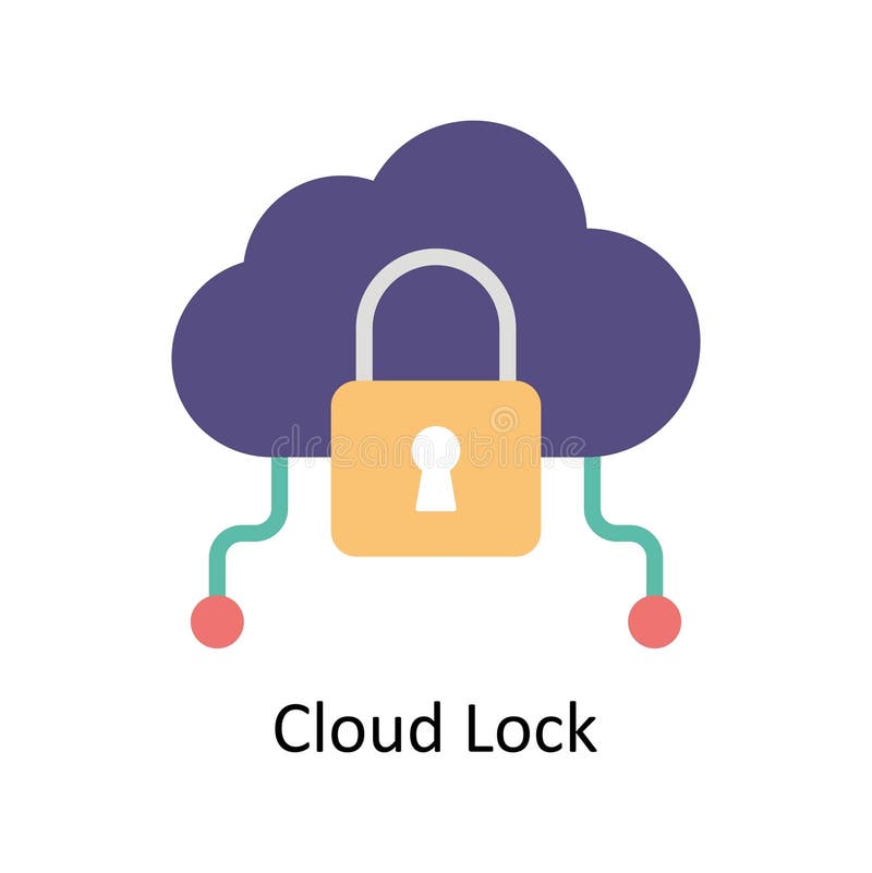 Cloud Lock Vector Flat Icon Style Illustration. EPS 10 File Stock ...
