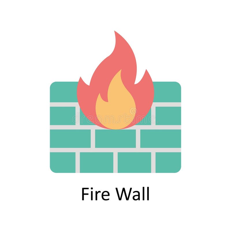 Fire Wall Vector Flat Icon Style Illustration. EPS 10 File Stock ...