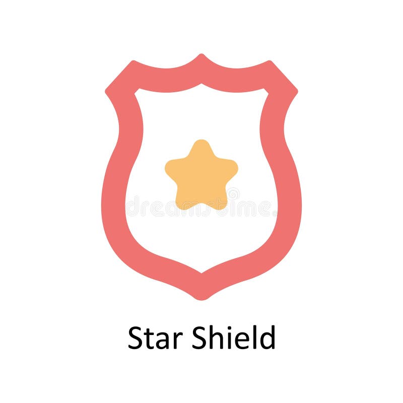 Star Shield Vector Flat Icon Style Illustration. EPS 10 File Stock ...