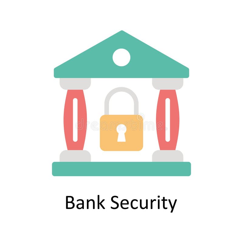 Bank Security Vector Flat Icon Style Illustration. EPS 10 File Stock ...