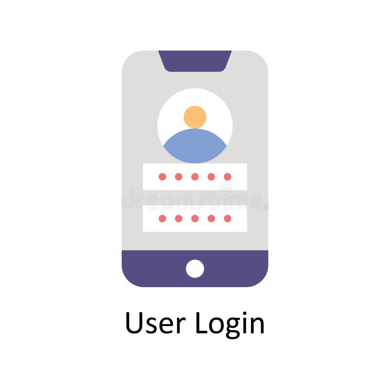 User Login Vector Flat Icon Style Illustration. EPS 10 File Stock ...