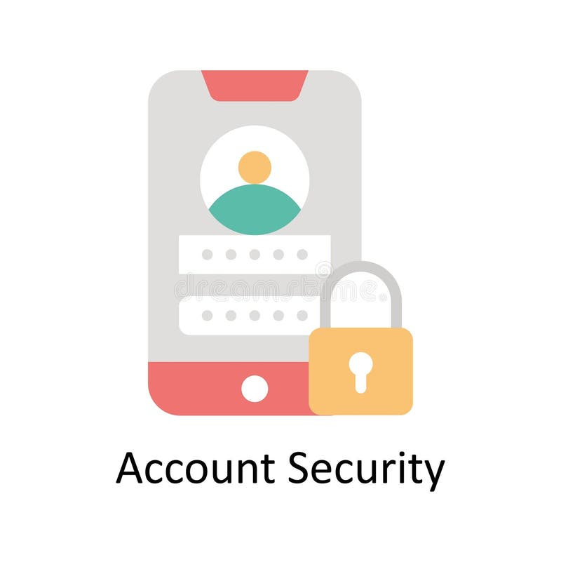 Account Security Vector Flat Icon Style Illustration. EPS 10 File Stock ...