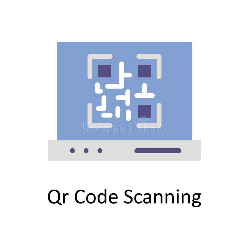 Qr Code Scanning Vector Flat Icon Style Illustration. EPS 10 File Stock ...