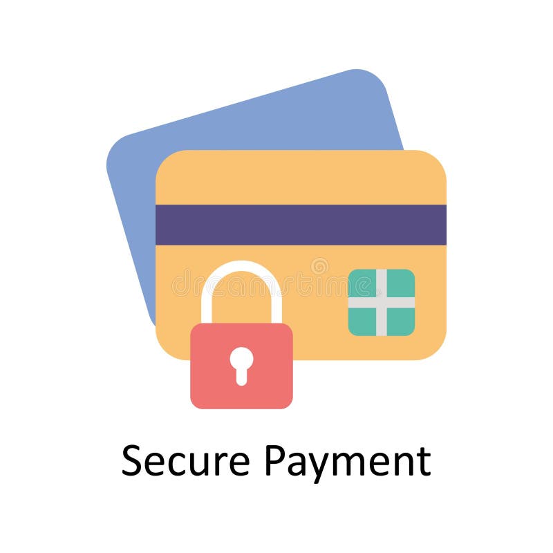 Secure Payment Vector Flat Icon Style Illustration. EPS 10 File Stock ...