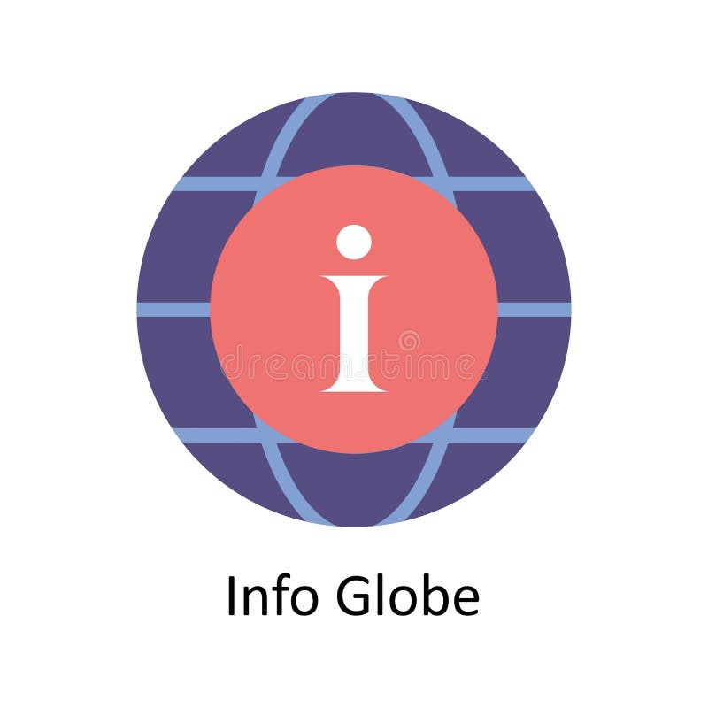 Info Globe Vector Flat Icon Style Illustration. EPS 10 File Stock ...