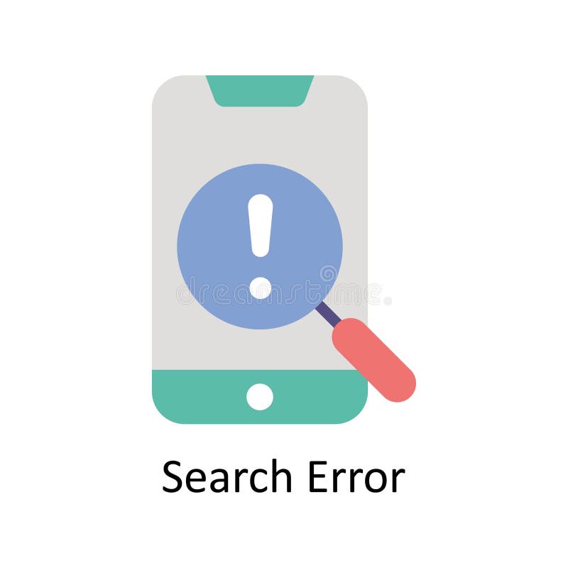 Search Error Vector Flat Icon Style Illustration. EPS 10 File Stock ...