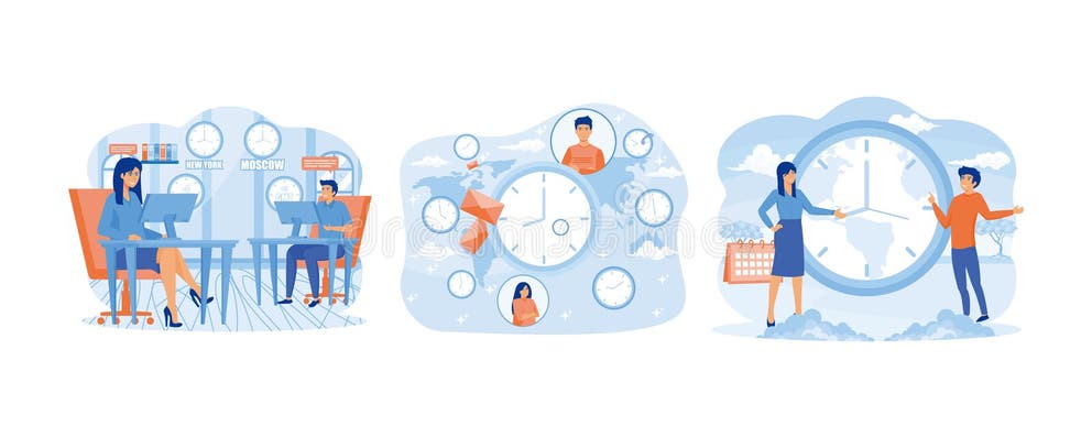 Time Zones Concept. World Time. Internet Marketing. International Time ...