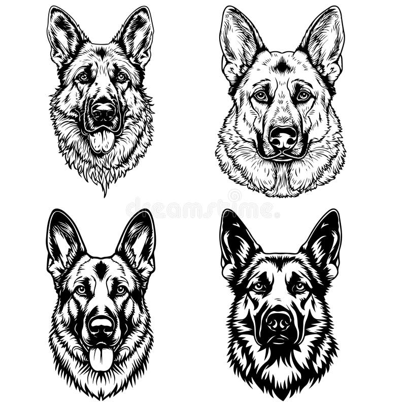 German Shepherd Pattern Use The Printable Outline For Dog Patterns,