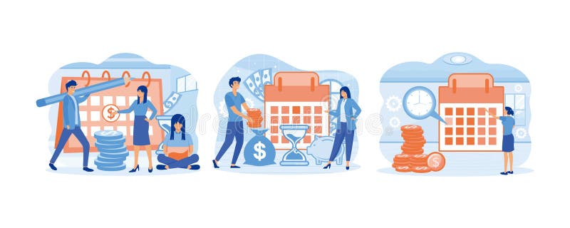 Payment Date Concept. Payday Loans. Woman Check Pay Schedule or Payroll ...