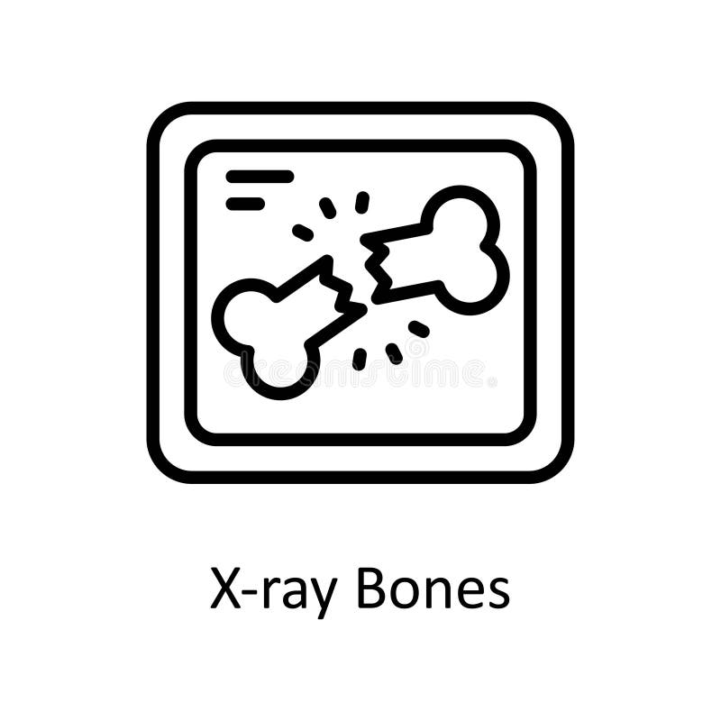 X-ray Bones Vector Outline Icon Style Illustration. EPS 10 File Stock ...