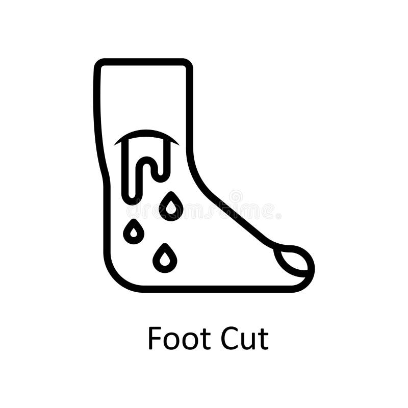 Foot Cut Vector Outline Icon Style Illustration. EPS 10 File Stock ...