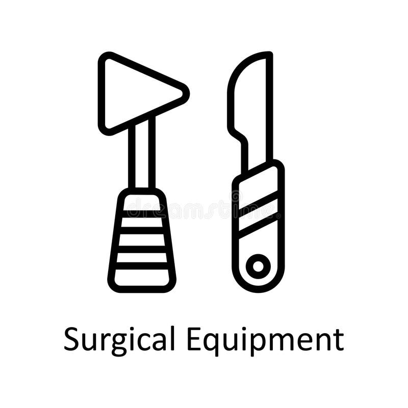 Surgical Equipment Vector Outline Icon Style Illustration. EPS 10 File ...