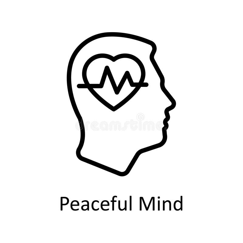 Peaceful Mind Vector Outline Icon Style Illustration. EPS 10 File Stock ...