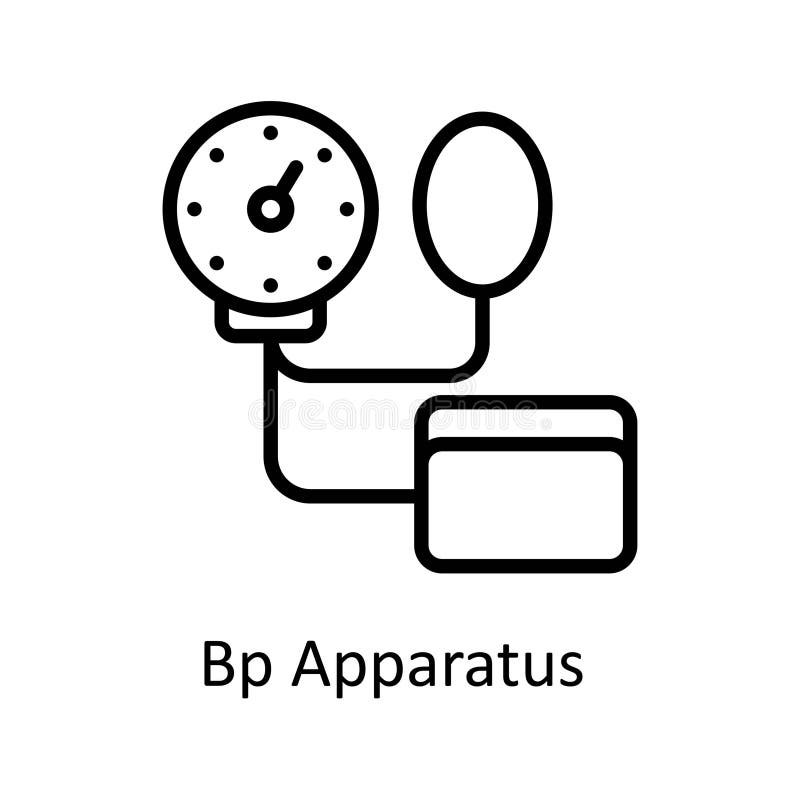 Bp Apparatus Vector Outline Icon Style Illustration. EPS 10 File Stock ...