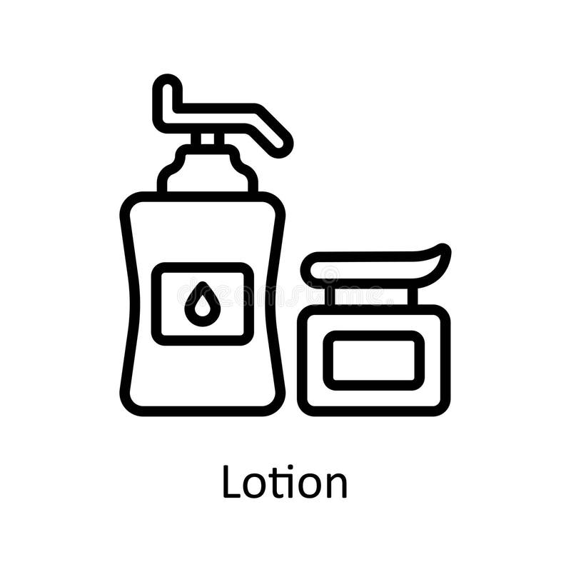 Lotion Vector Outline Icon Style Illustration. EPS 10 File Stock Vector ...