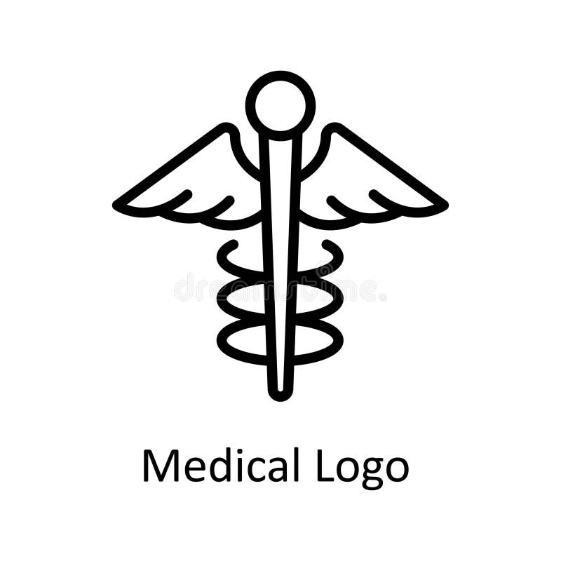 Medical Logo Vector Outline Icon Style Illustration. EPS 10 File Stock ...