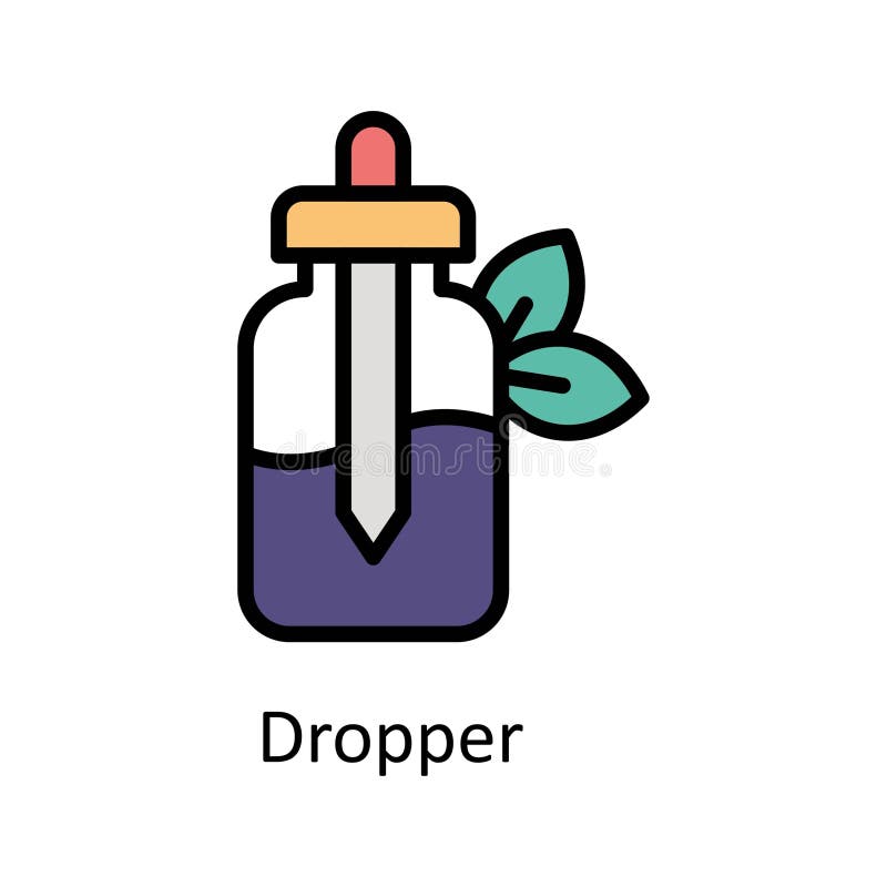 Dropper Vector Filled Outline Icon Style Illustration. EPS 10 File ...