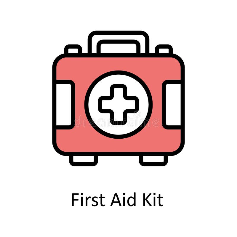 First Aid Kit Vector Filled Outline Icon Style Illustration. EPS 10 ...