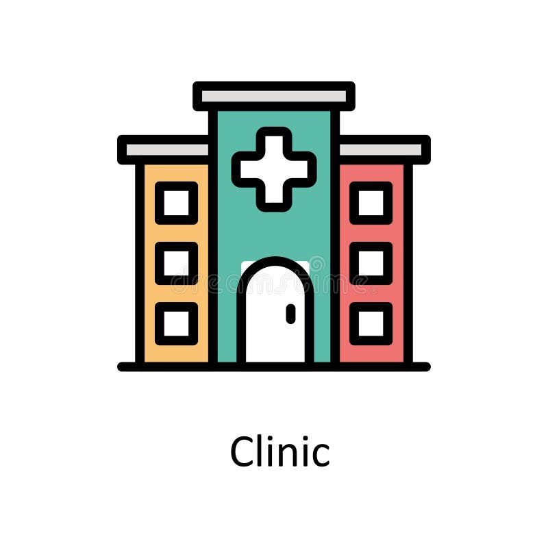 Clinic Vector Filled Outline Icon Style Illustration. EPS 10 File Stock ...
