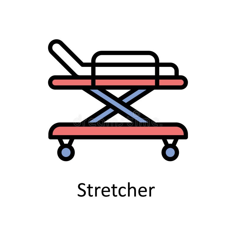 Stretcher Vector Filled Outline Icon Style Illustration. EPS 10 File Stock Illustration ...