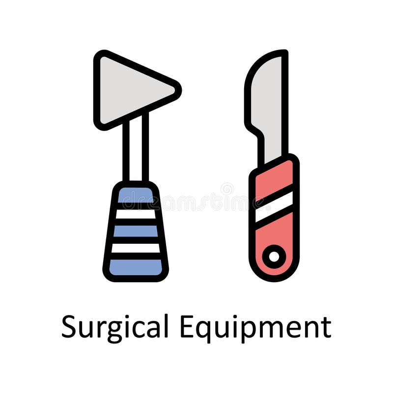 Surgical Equipment Vector Filled Outline Icon Style Illustration. EPS ...