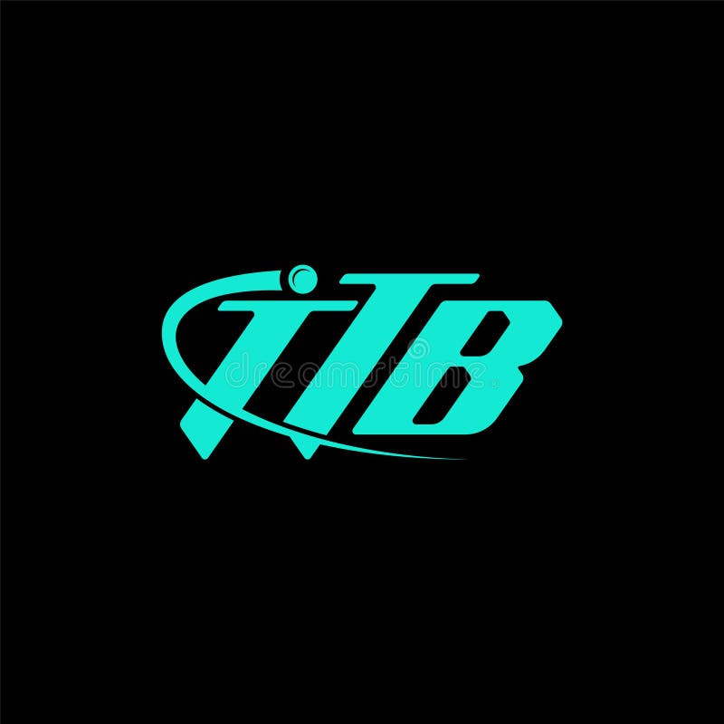 Initial Letter TTB Font Cutting Swoosh Fast Sport Ball. Related ...